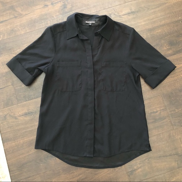 Express | Tops | Black Professional Shirt | Poshmark